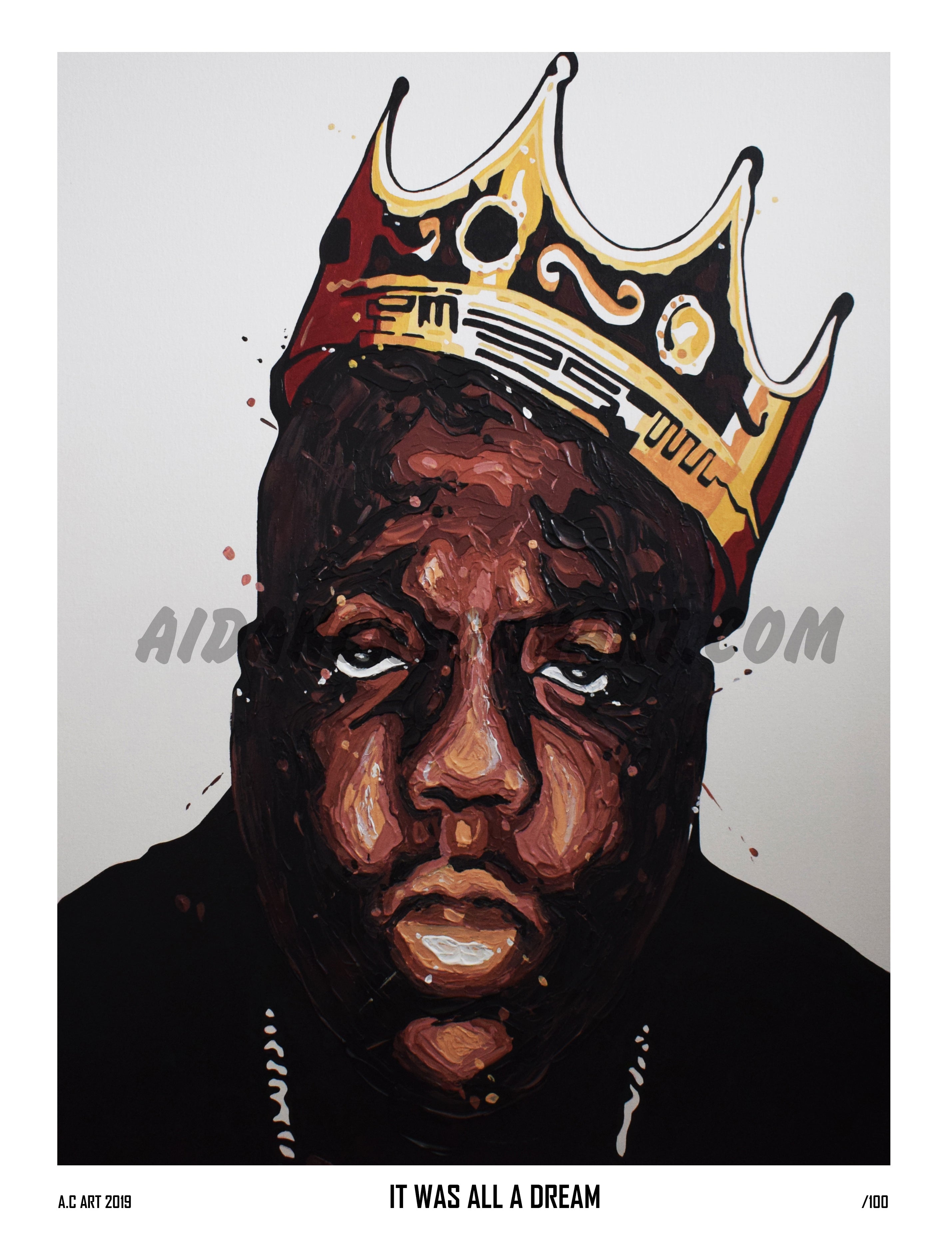 Biggie Smalls Crown Biggie Smalls Neon Art